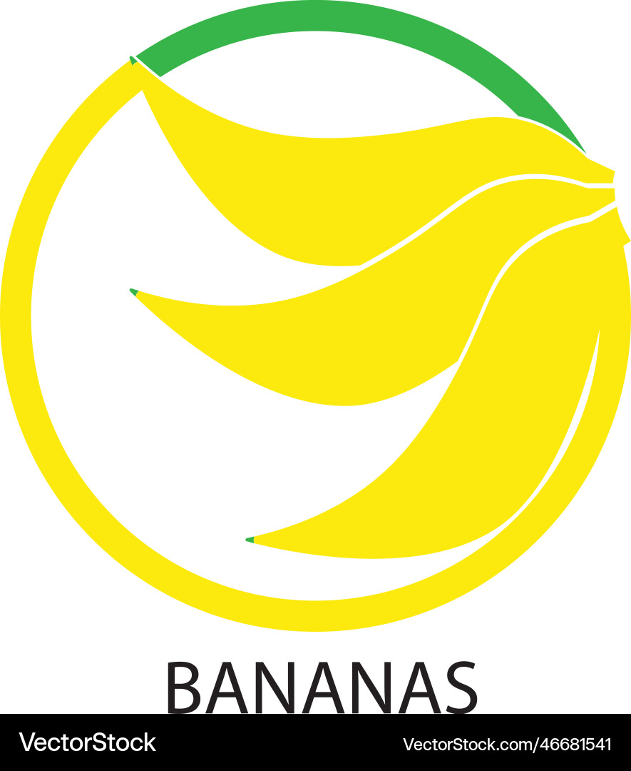 Sweet banana logo Royalty Free Vector Image - VectorStock