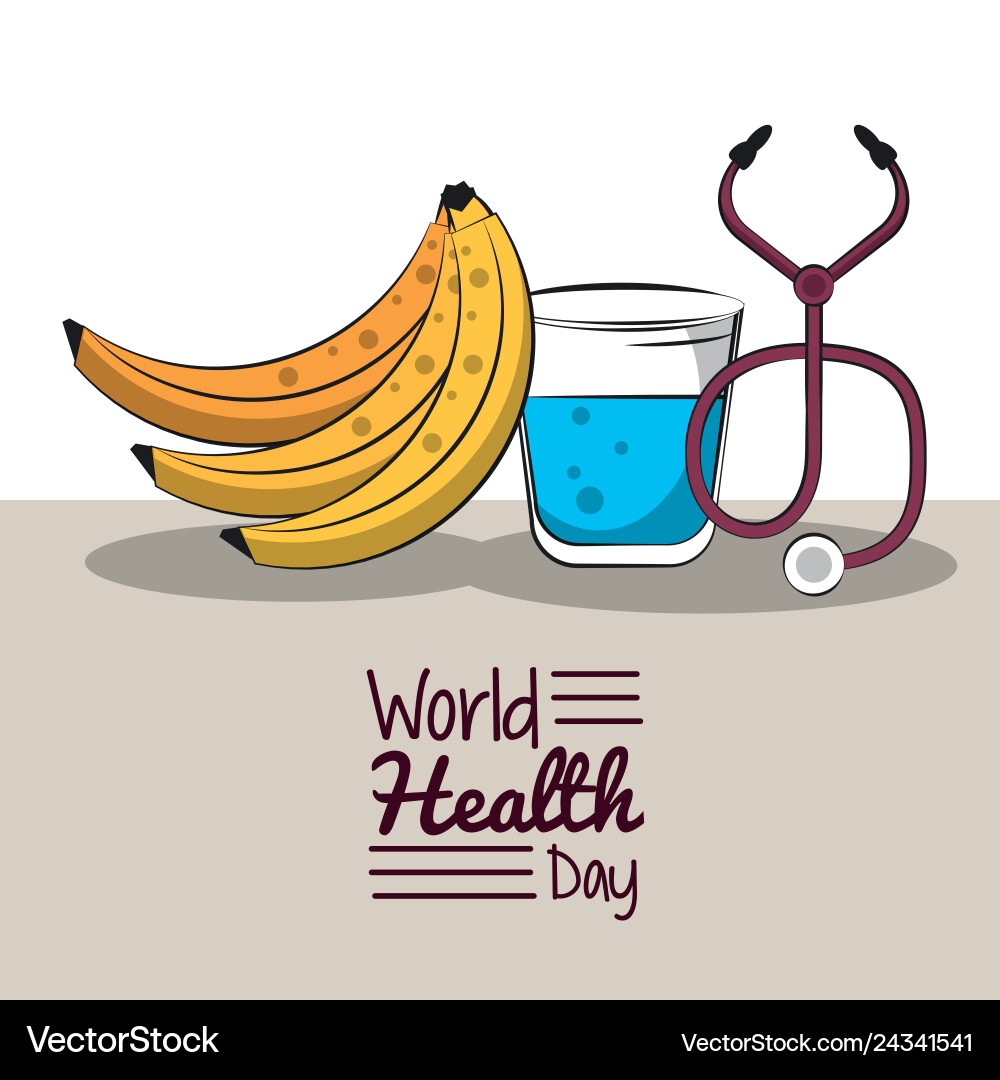 World healthy day card Royalty Free Vector Image