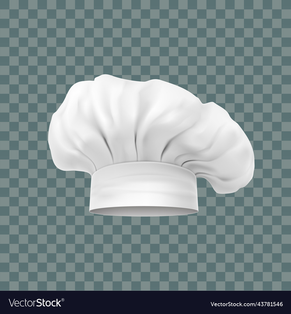 Chef hat mockups white baker toque Royalty Free Vector Image