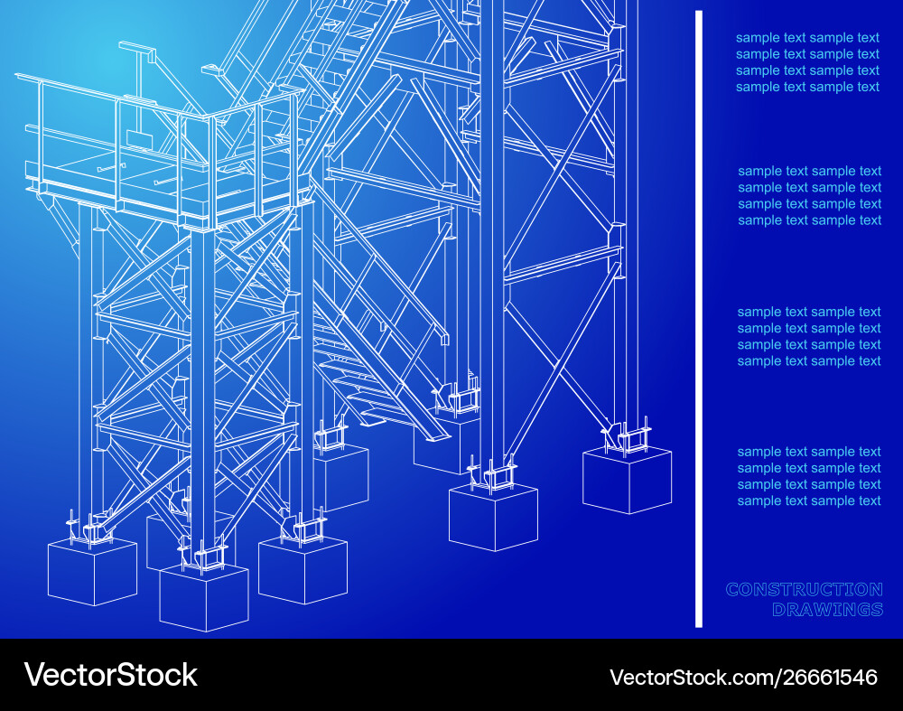 Metal constructions volumetric 3d Royalty Free Vector Image