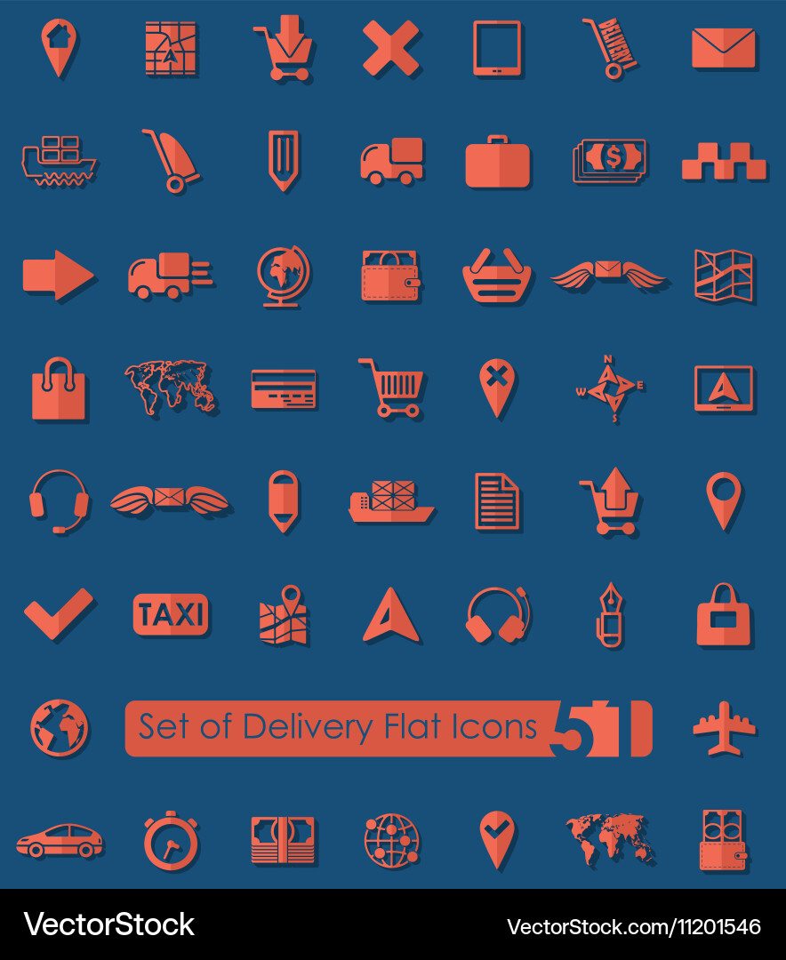 Set of delivery icons Royalty Free Vector Image