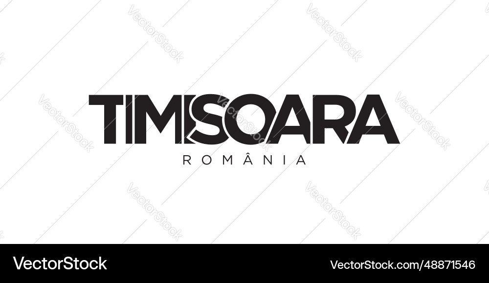 Timisoara in the romania emblem design Royalty Free Vector