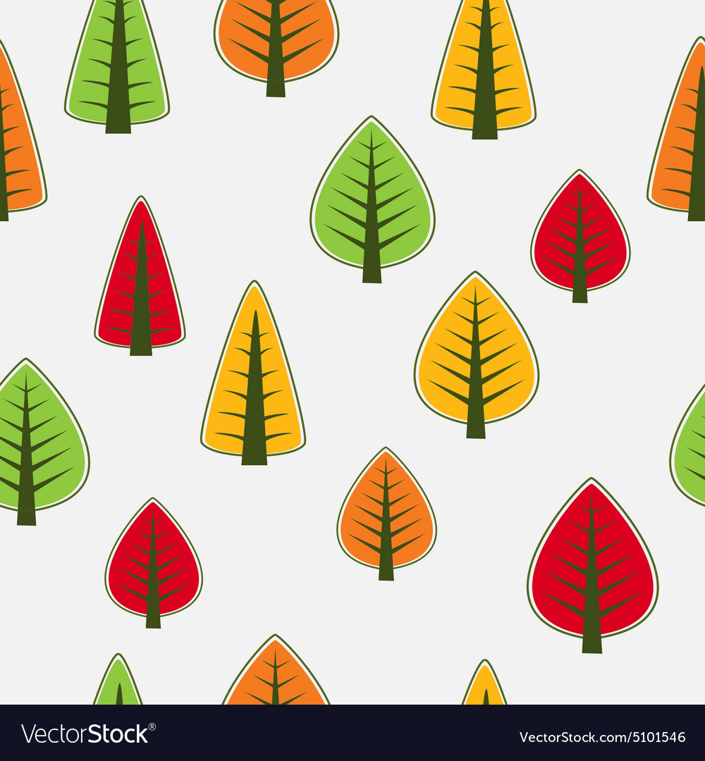 Tree seamless Royalty Free Vector Image - VectorStock