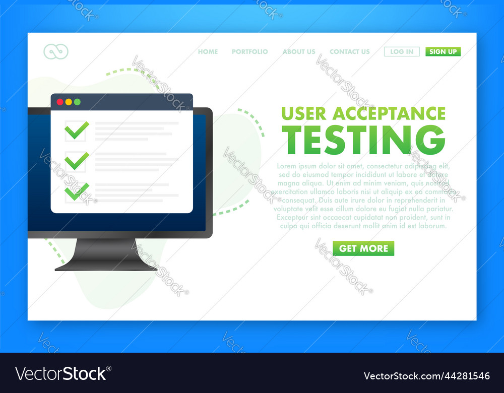 Uat - user acceptance testing software testing Vector Image Uat - user acceptance testing software testing Vector Image