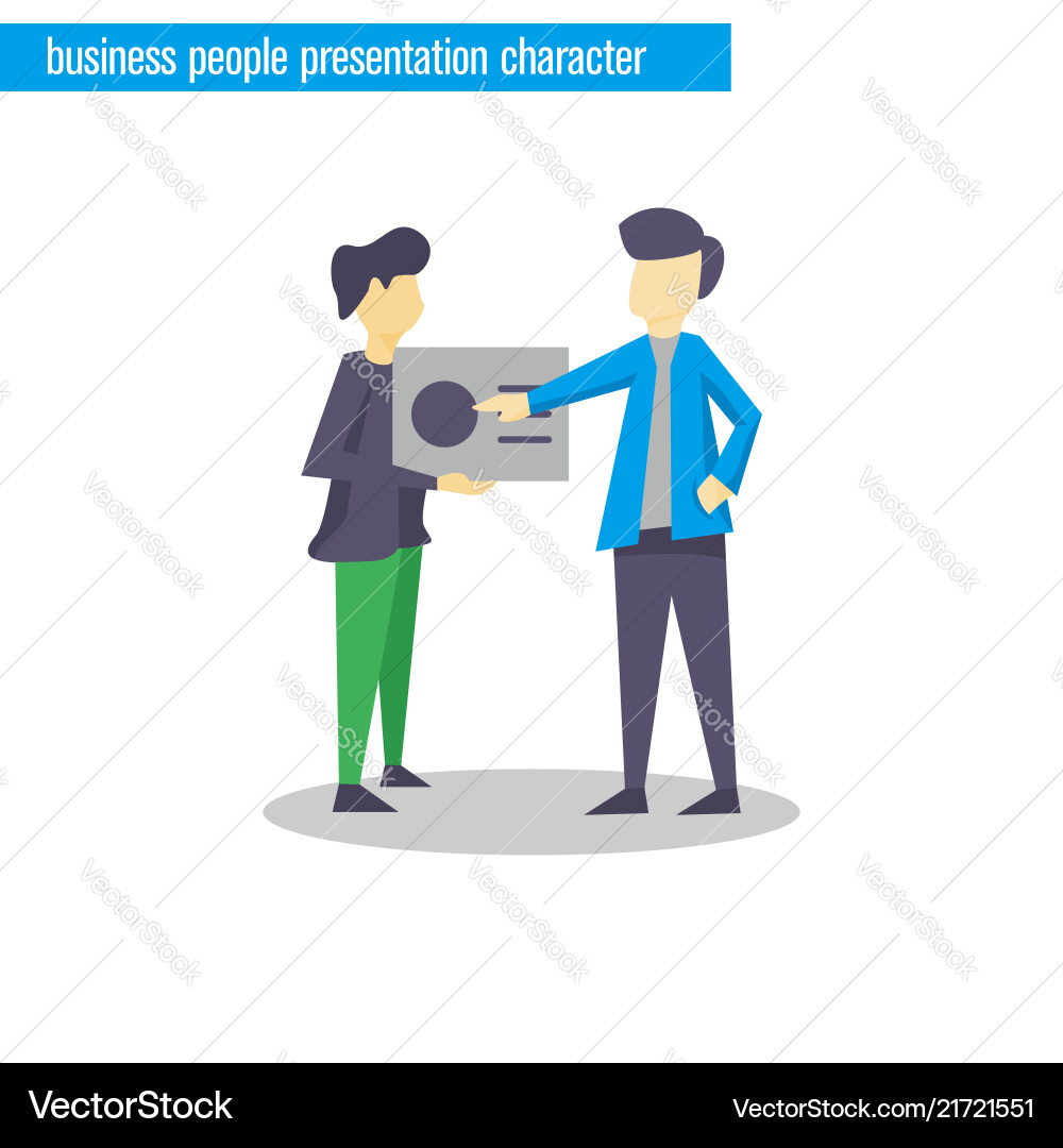 Business people presentation character Royalty Free Vector