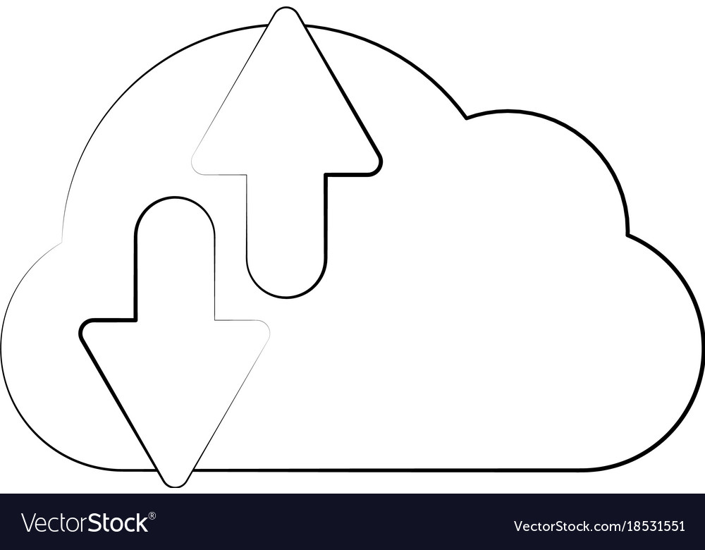 Cloud computing symbol Royalty Free Vector Image