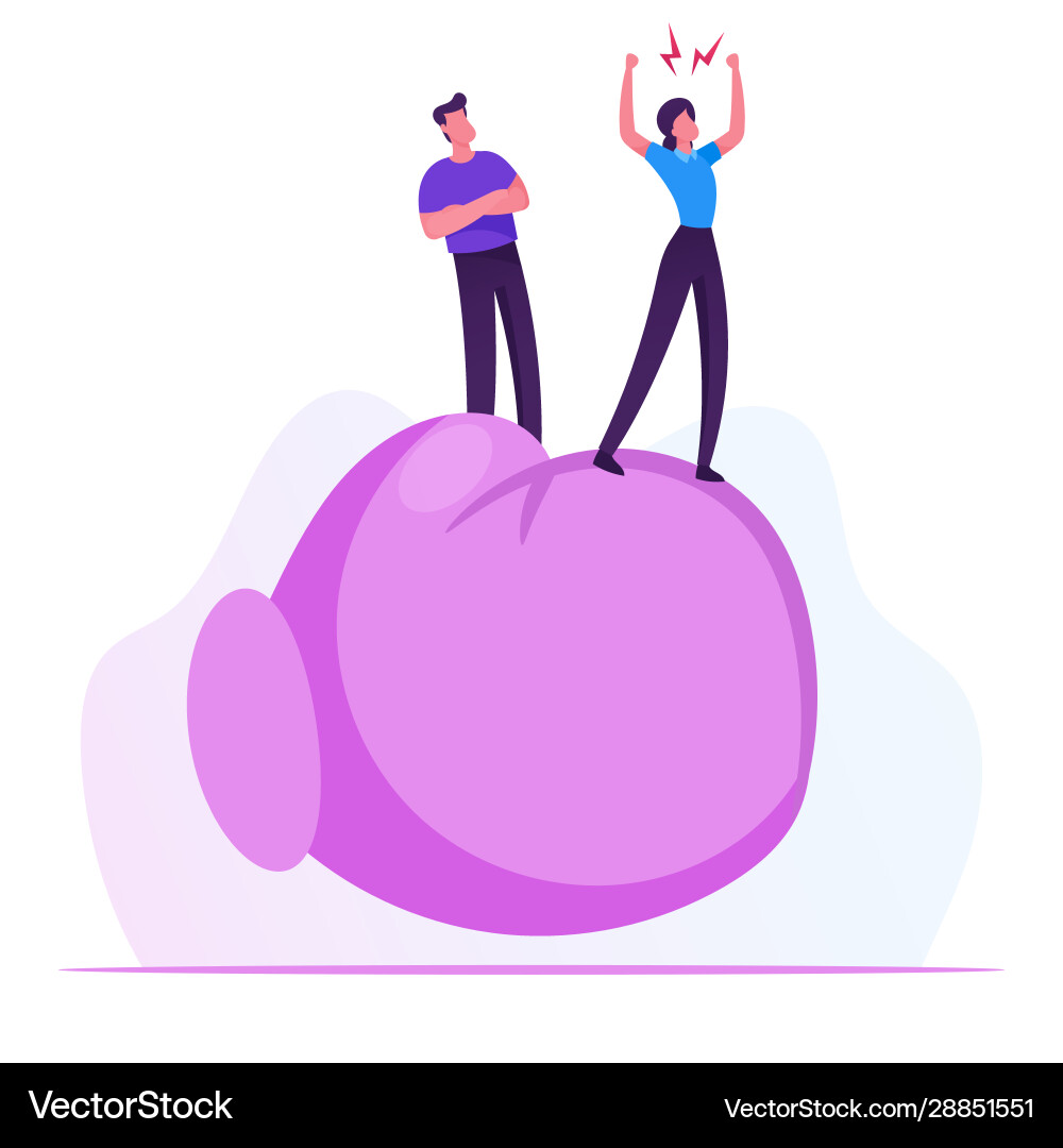 Corporate rivalry opposition and fighting in Vector Image