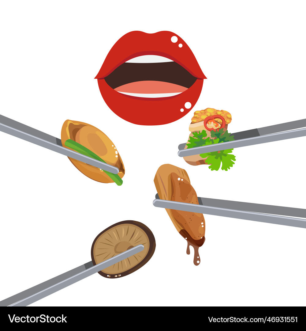Eat food Royalty Free Vector Image - VectorStock