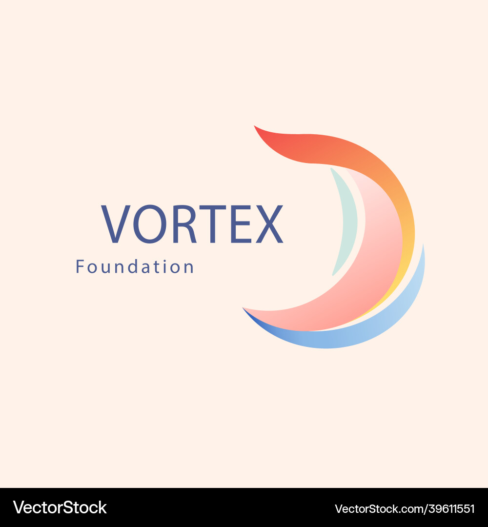 Foundation business logo template modern ocean Vector Image