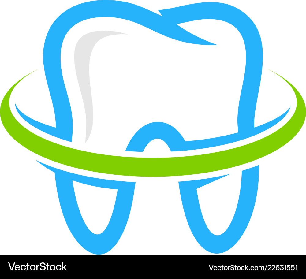 Green dental logo icon design Royalty Free Vector Image