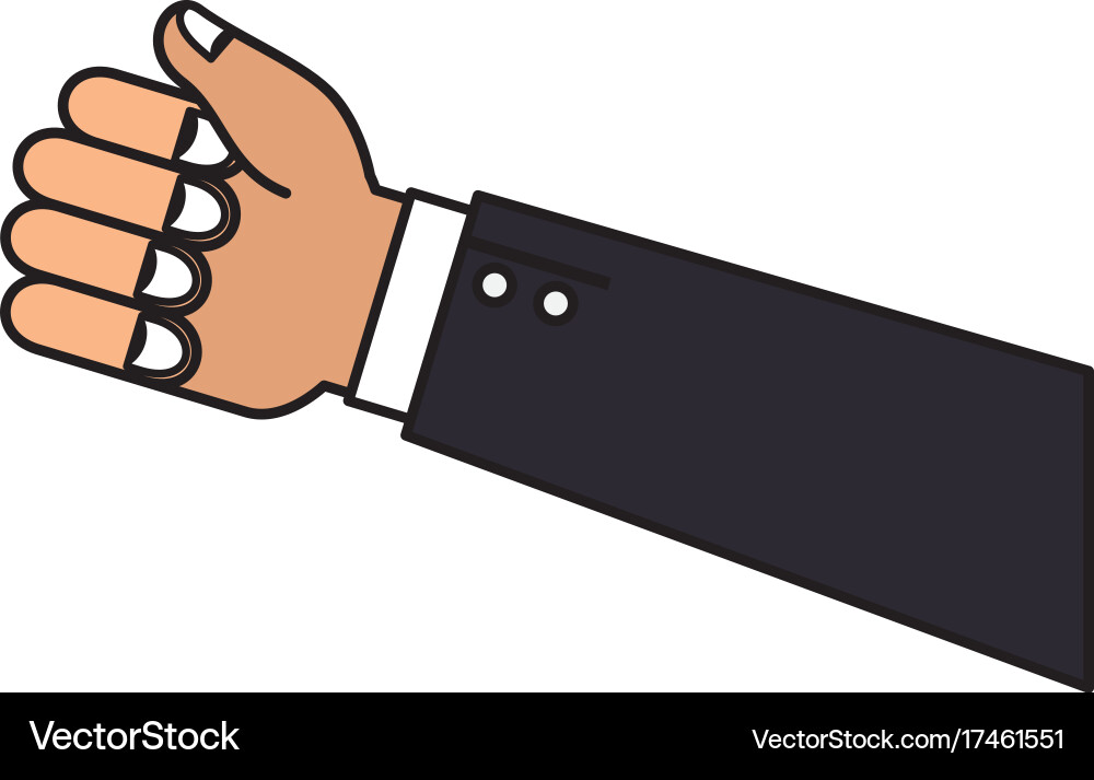 Hand human fist icon Royalty Free Vector Image