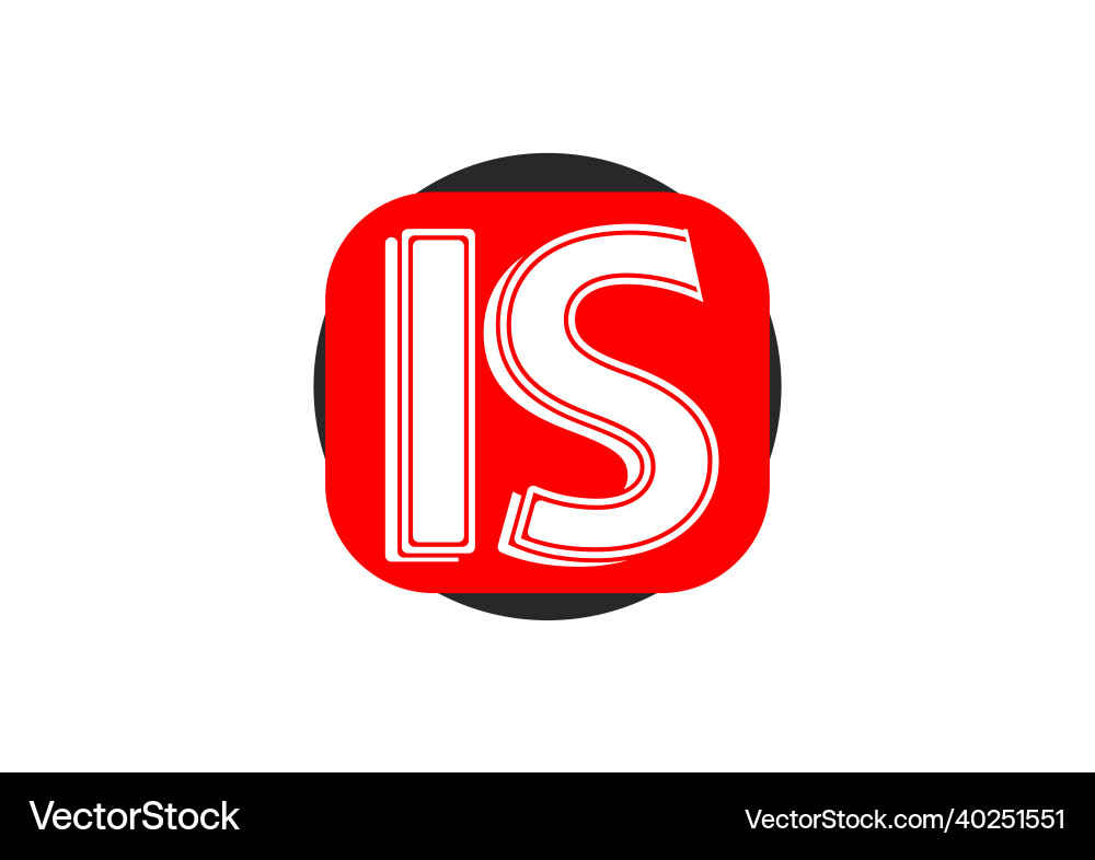 Is letter logo and icon design template Royalty Free Vector