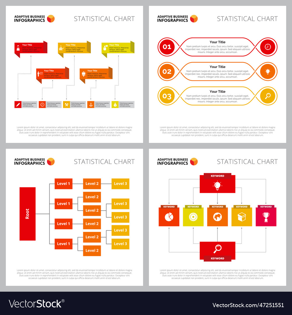 Modern infographic models set Royalty Free Vector Image