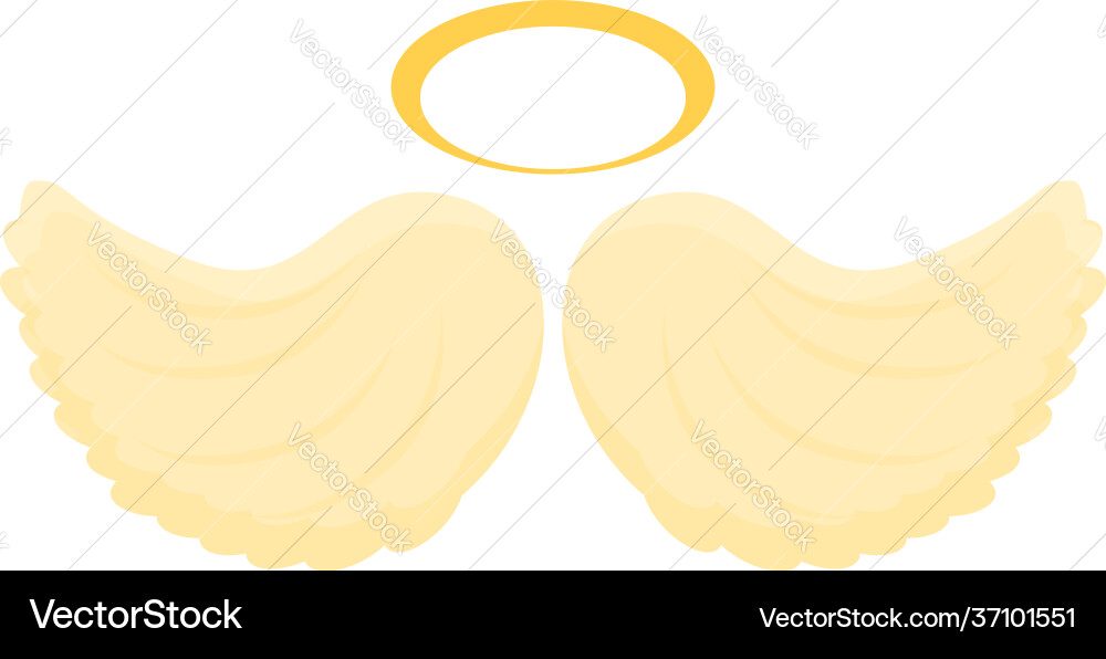 Nimbus wings icon cartoon style Royalty Free Vector Image