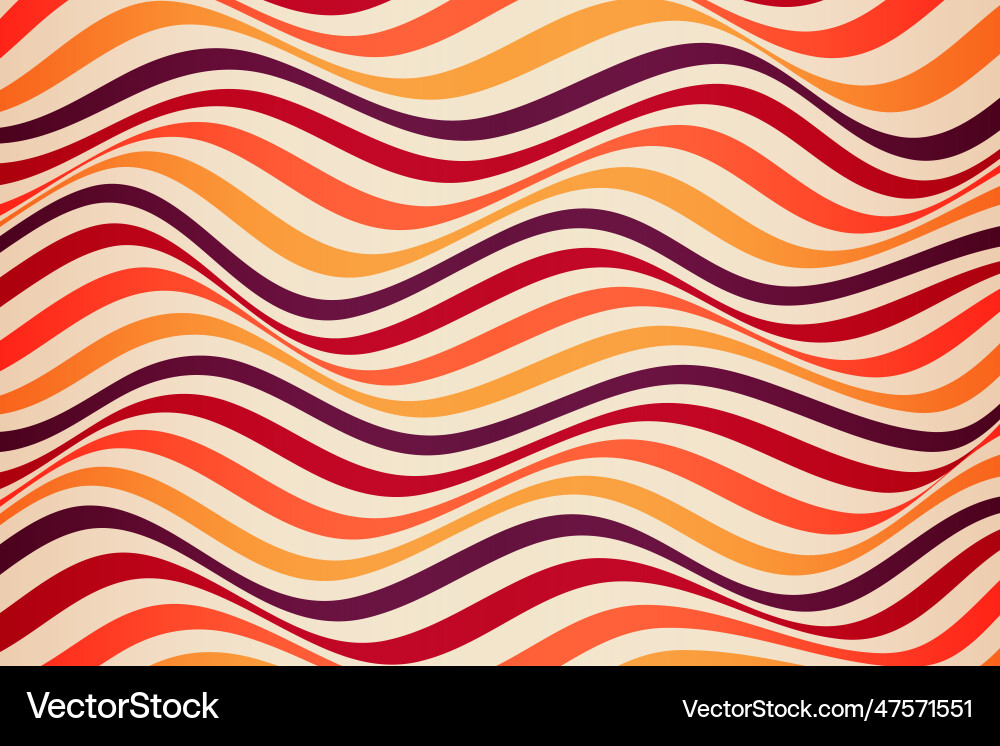 Retro wavy abstract backgroundcolorful design Vector Image