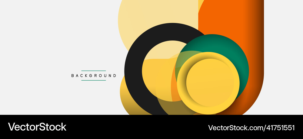 Round shapes circles minimal geometric Royalty Free Vector