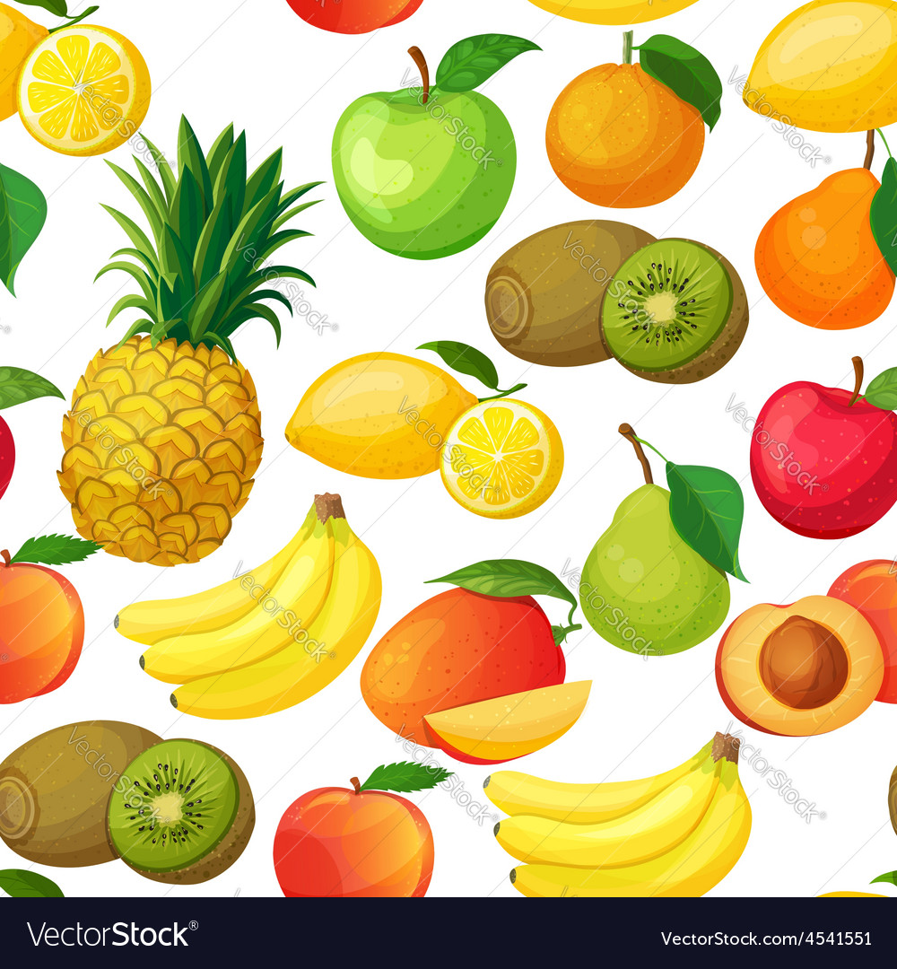 Seamless pattern fruit Royalty Free Vector Image