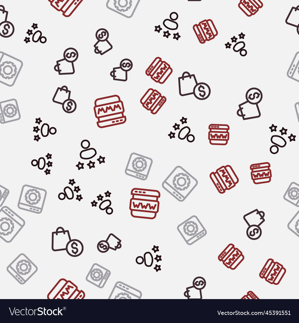 Set Line Consumer Product Rating Shopping Bag Vector Image