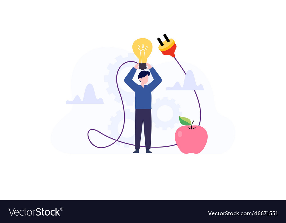 Solution in business solving to look idea concept Vector Image