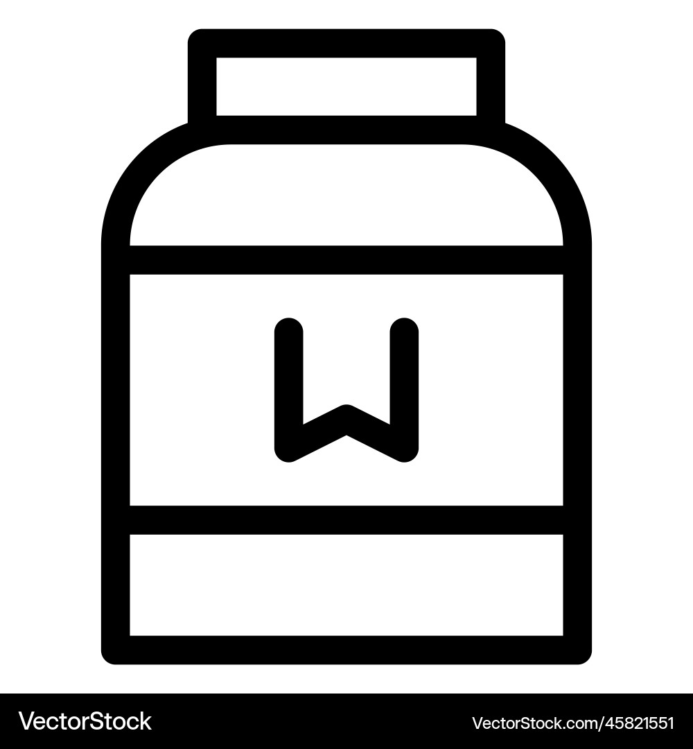 Whey powder nutritious bodybuilding supplement Vector Image