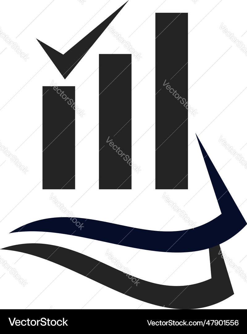 Accounting logo template icon brand identity Vector Image