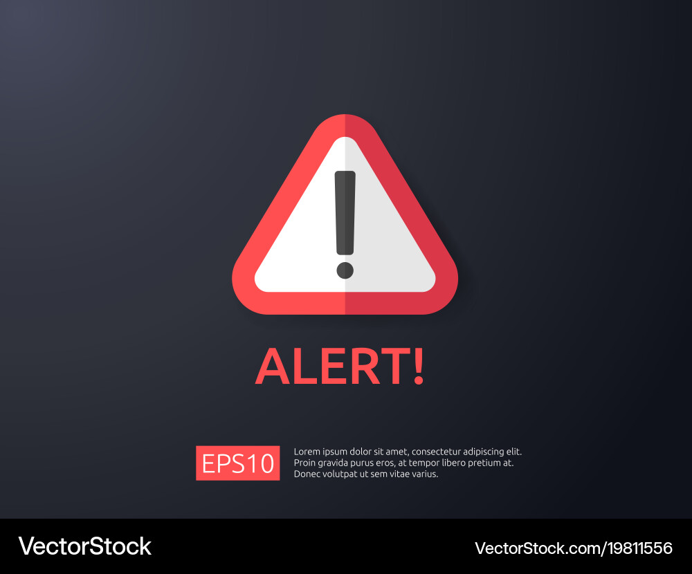 Attention warning alert sign with exclamation Vector Image