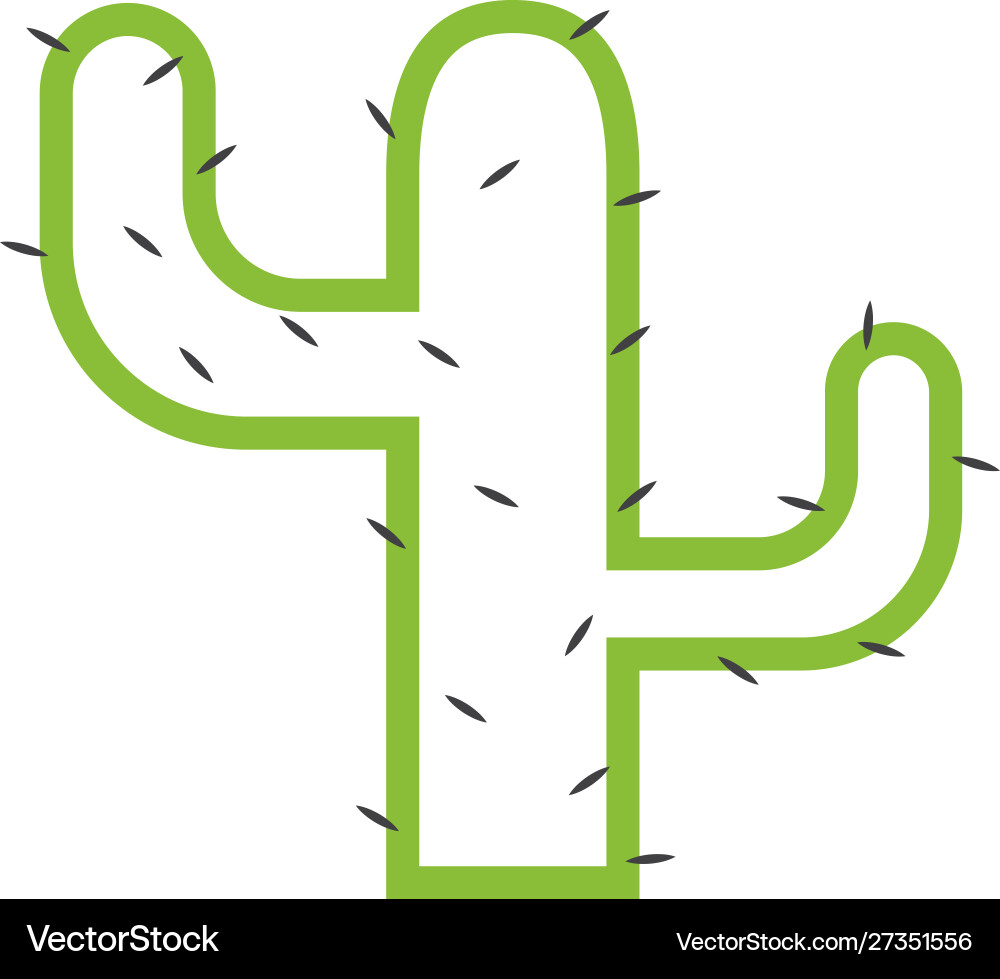 Cactus plant graphic design template isolated Vector Image