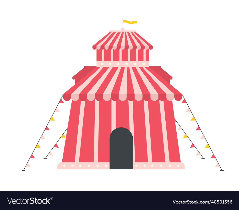 Colorful circus tent Royalty Free Vector Image