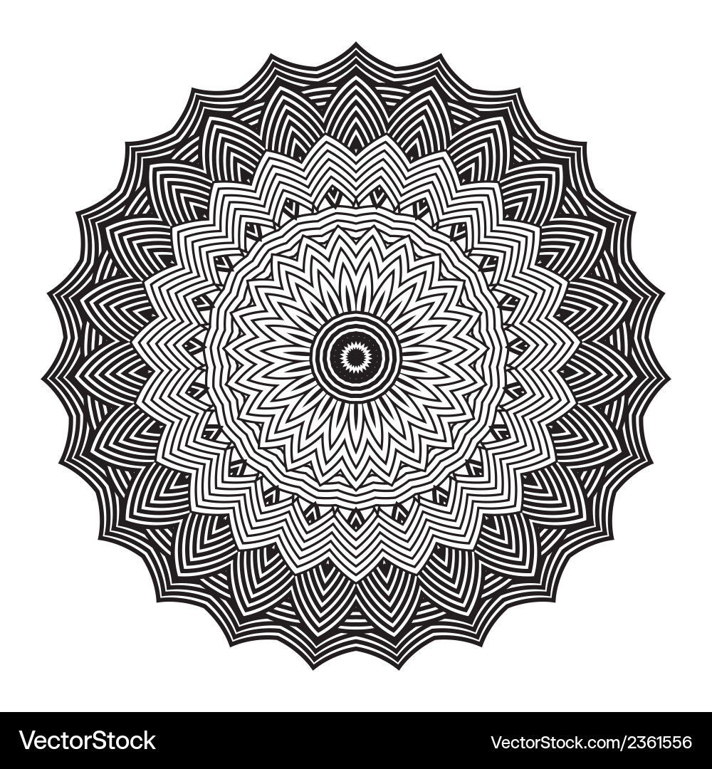 Contemporary doily round lace floral pattern Vector Image