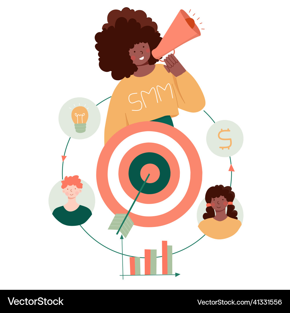 Customer attraction campaign advertising with red Vector Image