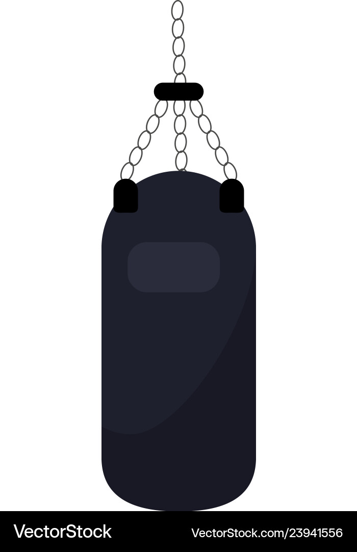 Gym boxing bag isolated Royalty Free Vector Image