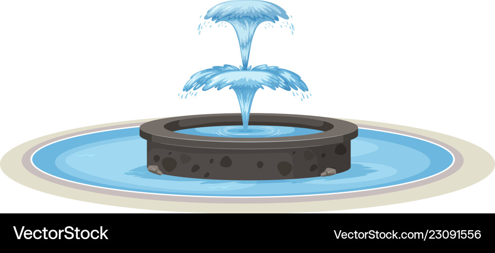 Isolated fountain on white background Royalty Free Vector
