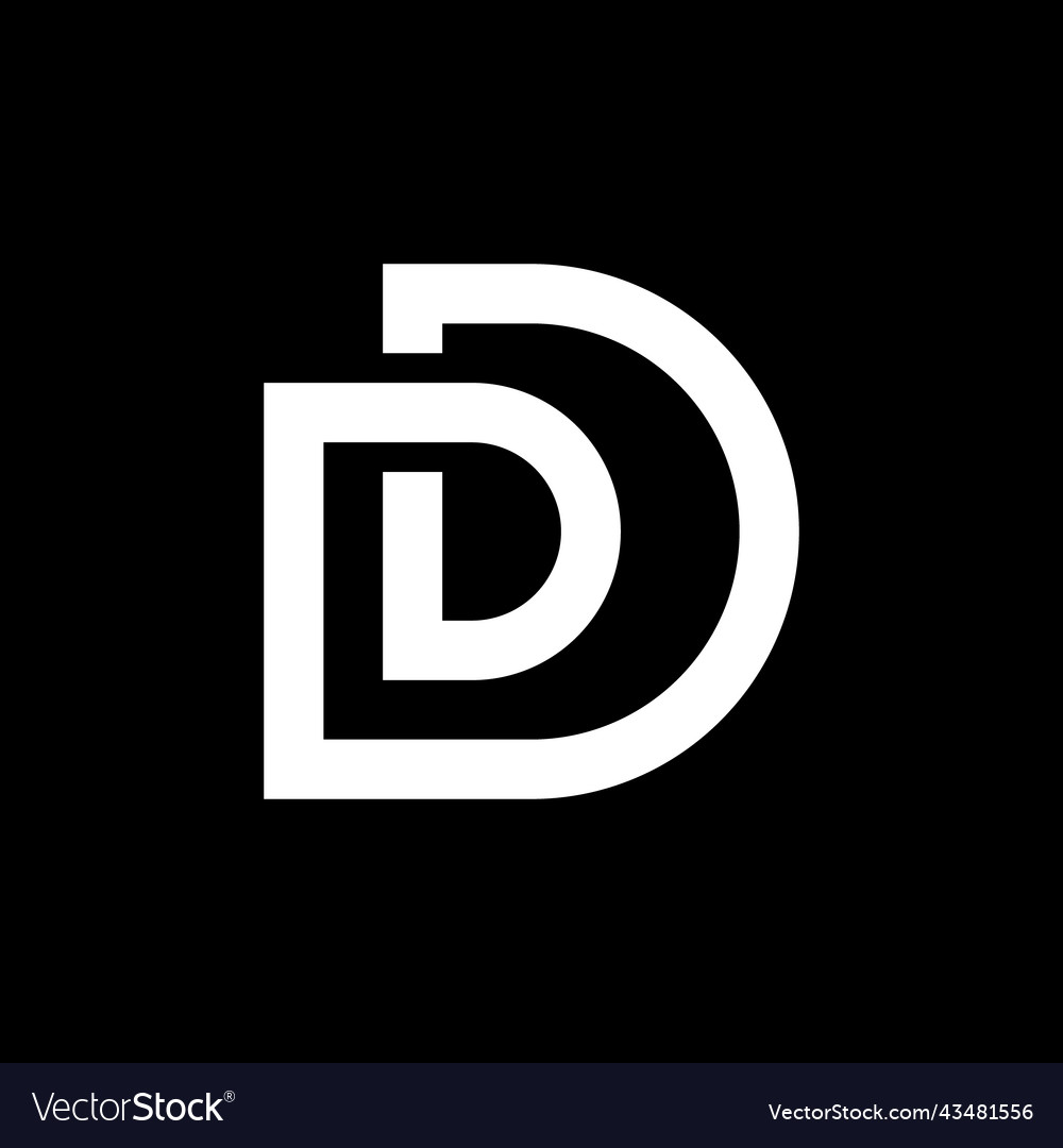 Modern letter d with overlapping line logo design Vector Image Modern letter d with overlapping line logo design Vector Image