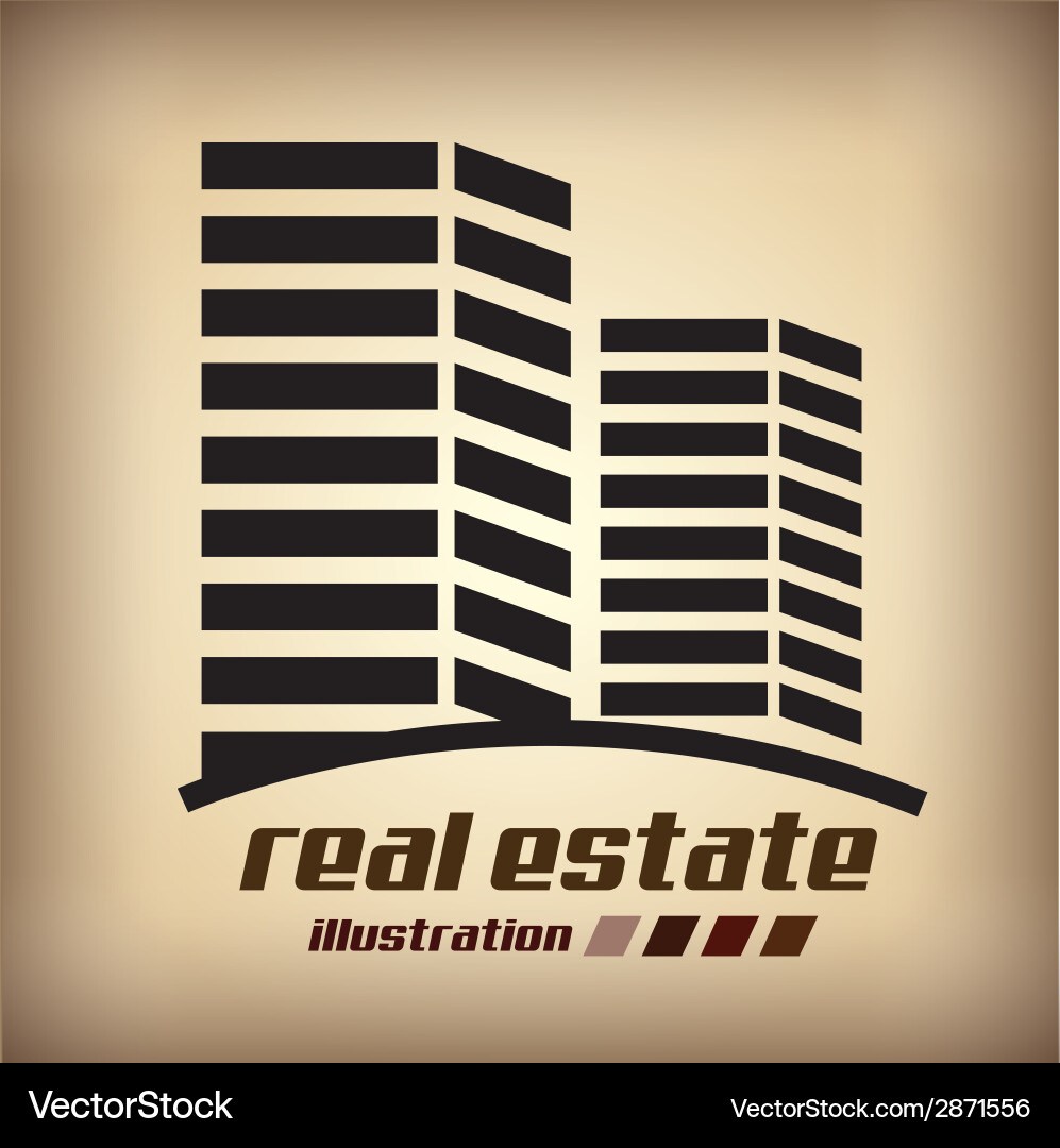 Real estate design over beige background Vector Image