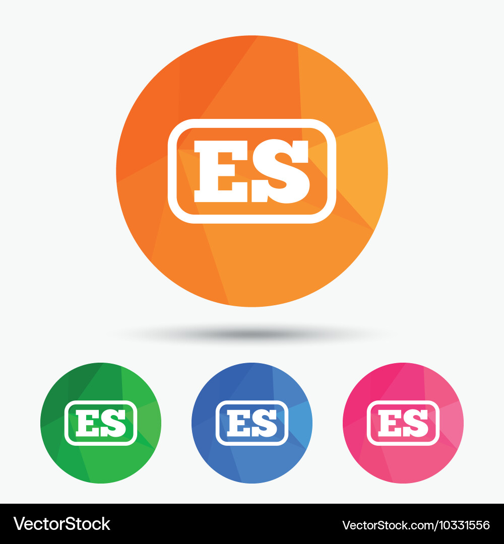 Spanish language sign icon es translation Vector Image