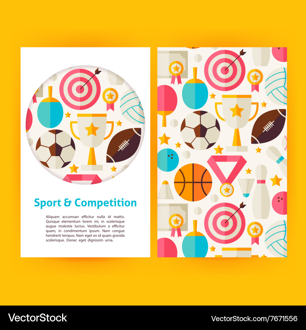 Sport and Competition Banners Set Template Vector Image