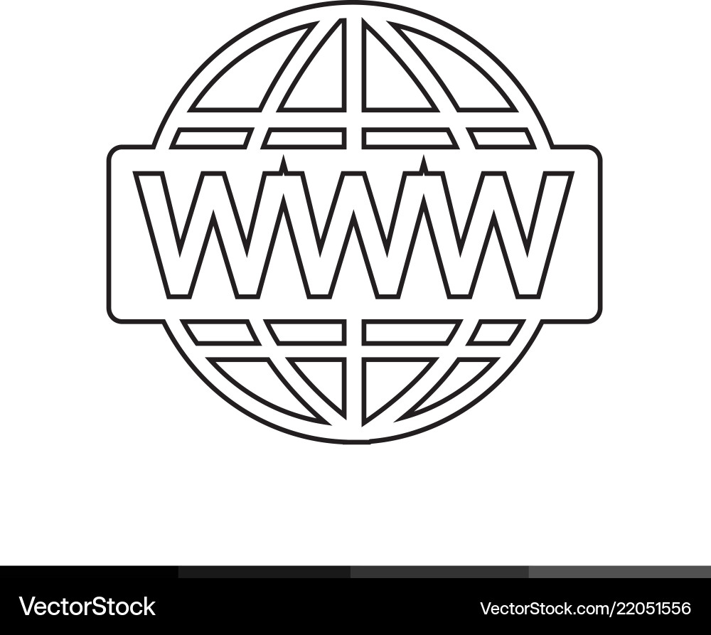 Www sign icon world wide web symbol design Vector Image
