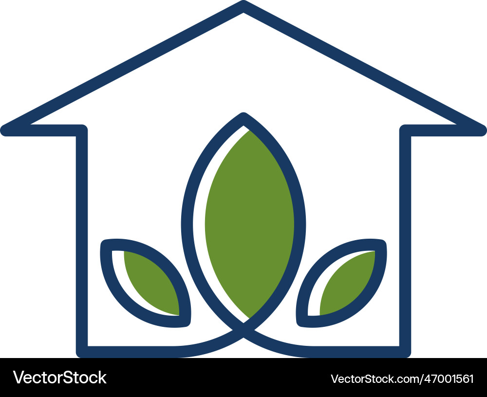 Abstract tree house logo design template Vector Image