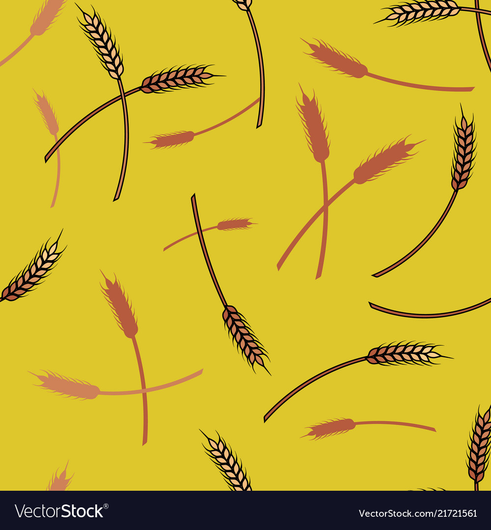 Barley seamless pattern Royalty Free Vector Image
