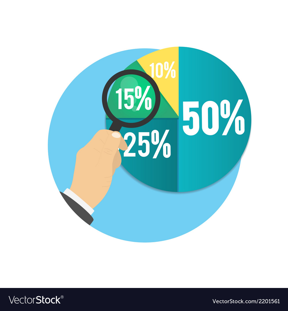 Business pie chart Royalty Free Vector Image - VectorStock