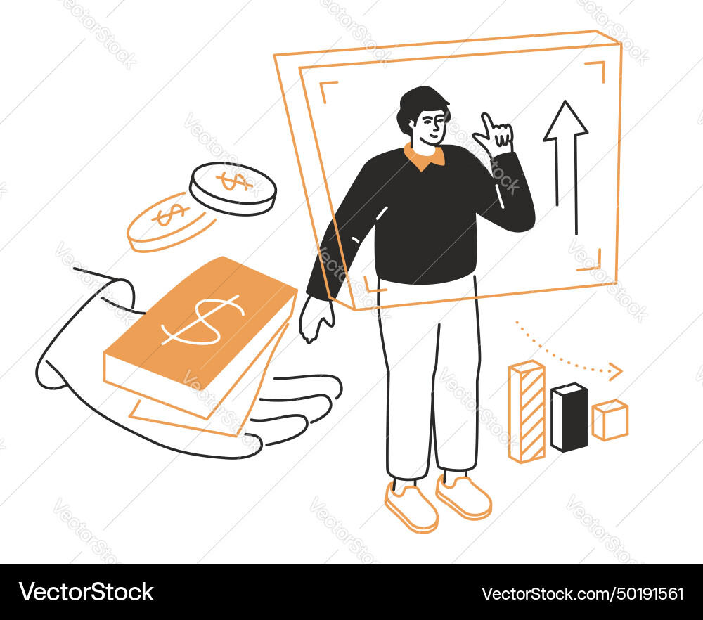 Causes of corruption - modern line design style Vector Image