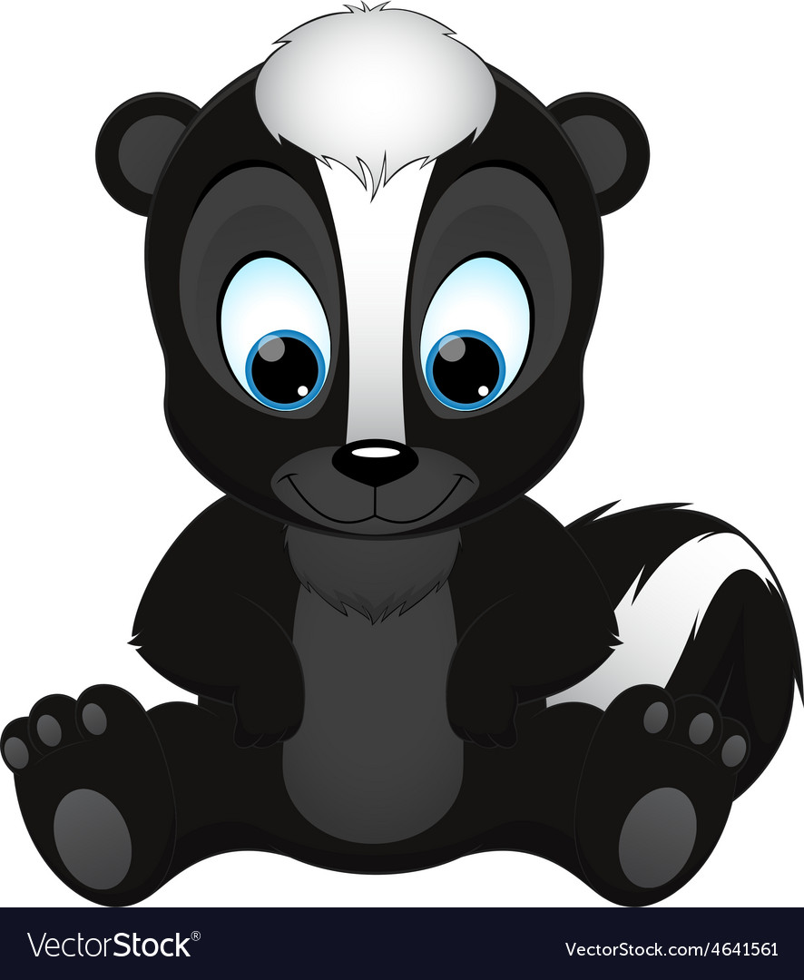Cute Skunk Royalty Free Vector Image Vectorstock