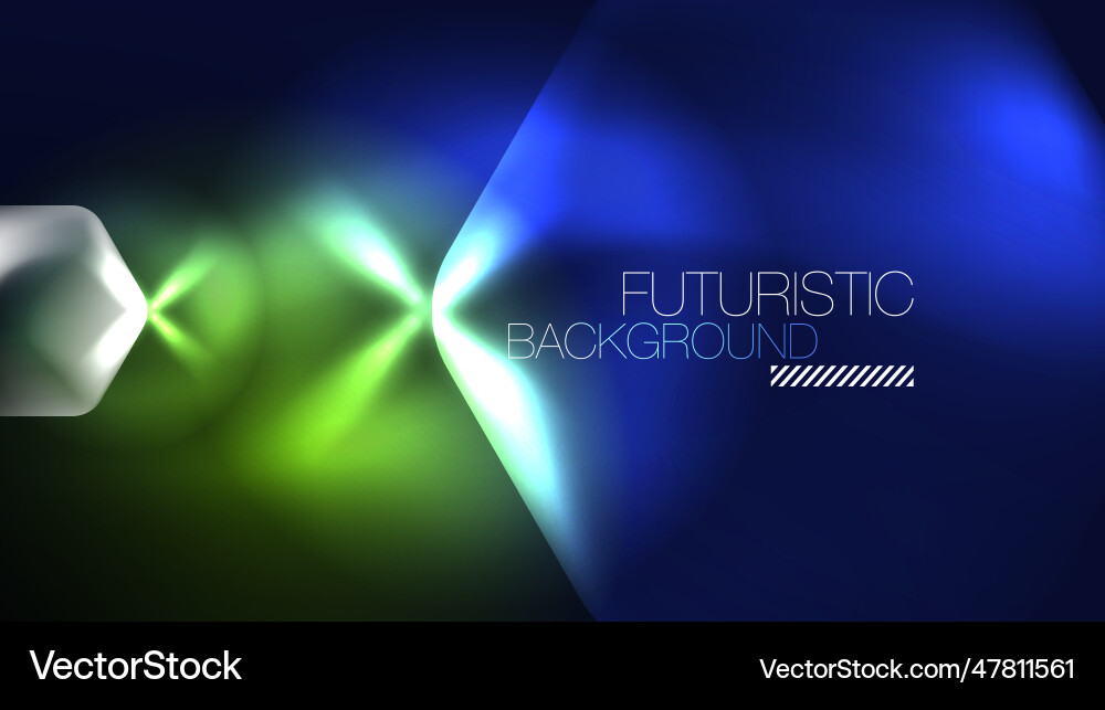 Glowing blue neon hexagons in dark space digital Vector Image