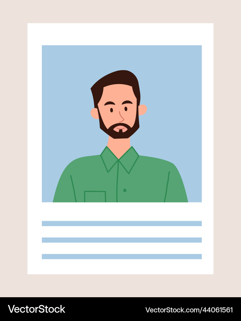 Male job candidate Royalty Free Vector Image - VectorStock