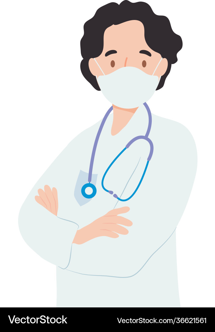 Medical doctor profile Royalty Free Vector Image