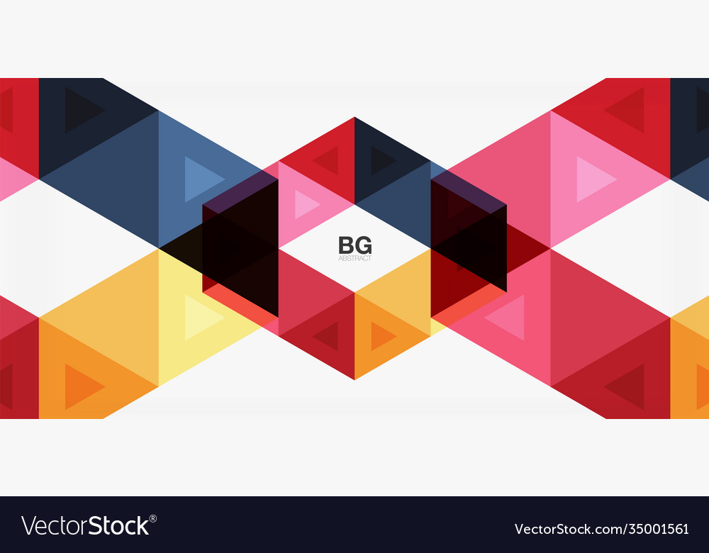 Mosaic triangle pattern abstract background Vector Image