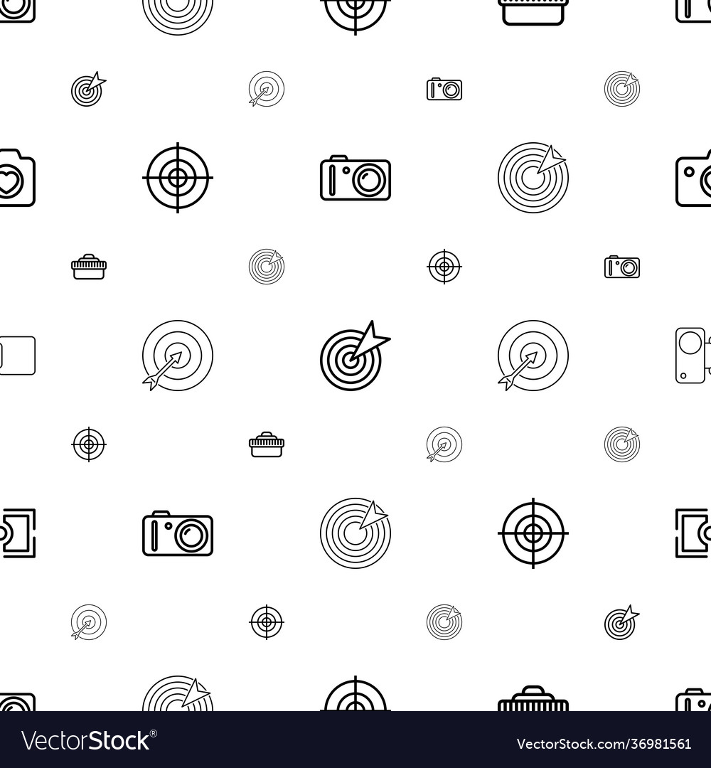 Objective icons pattern seamless white background Vector Image