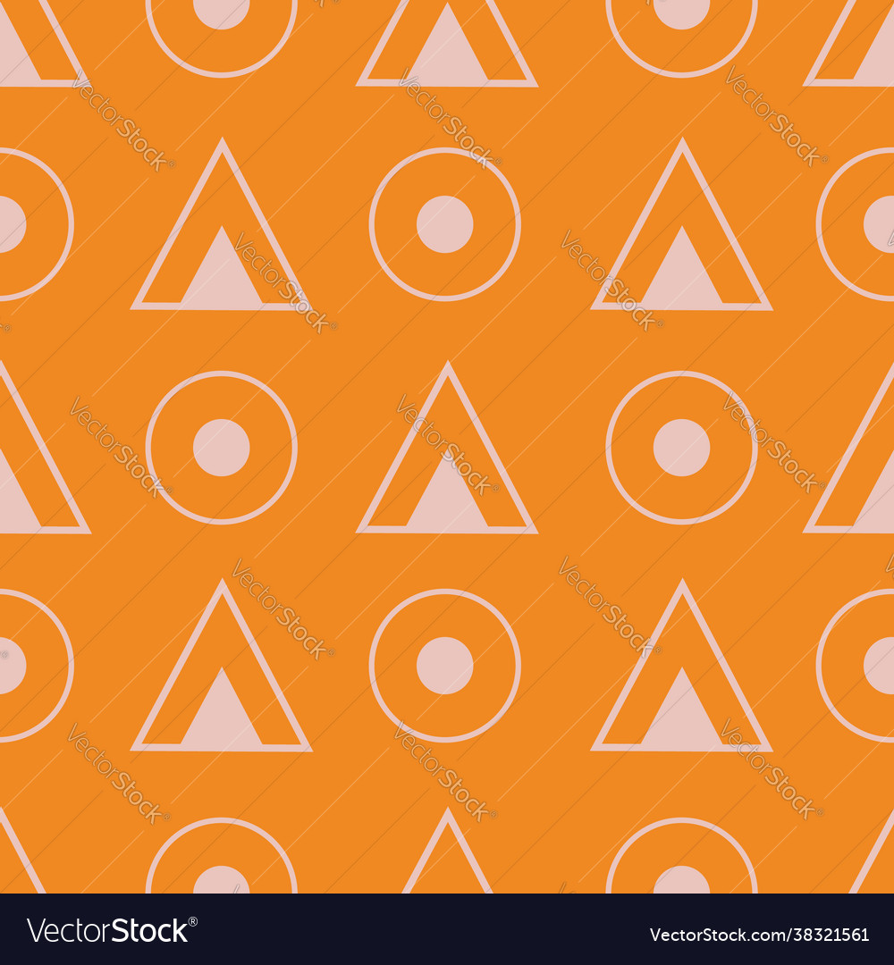 Triangle and cirkel seamless repeat pattern Vector Image