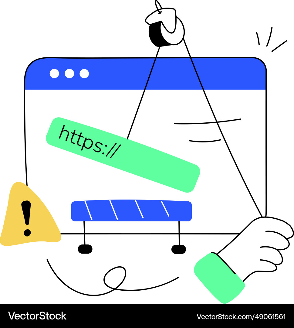 Wrong url Royalty Free Vector Image - VectorStock