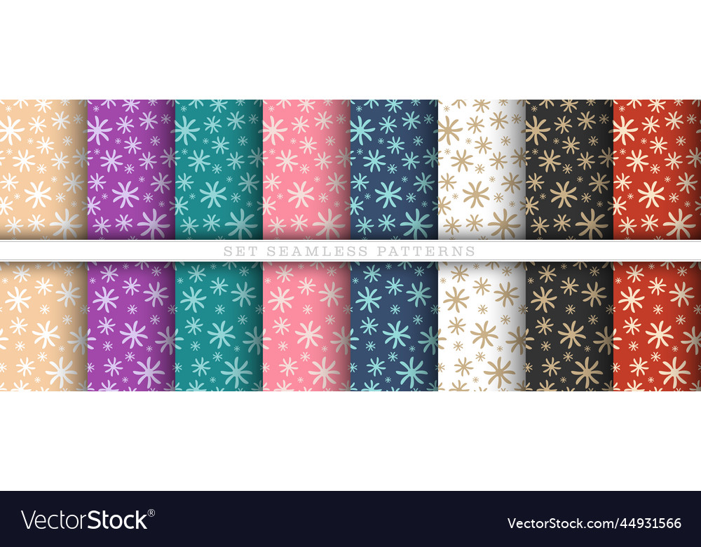 A set of seamless patterns for creative design Vector Image